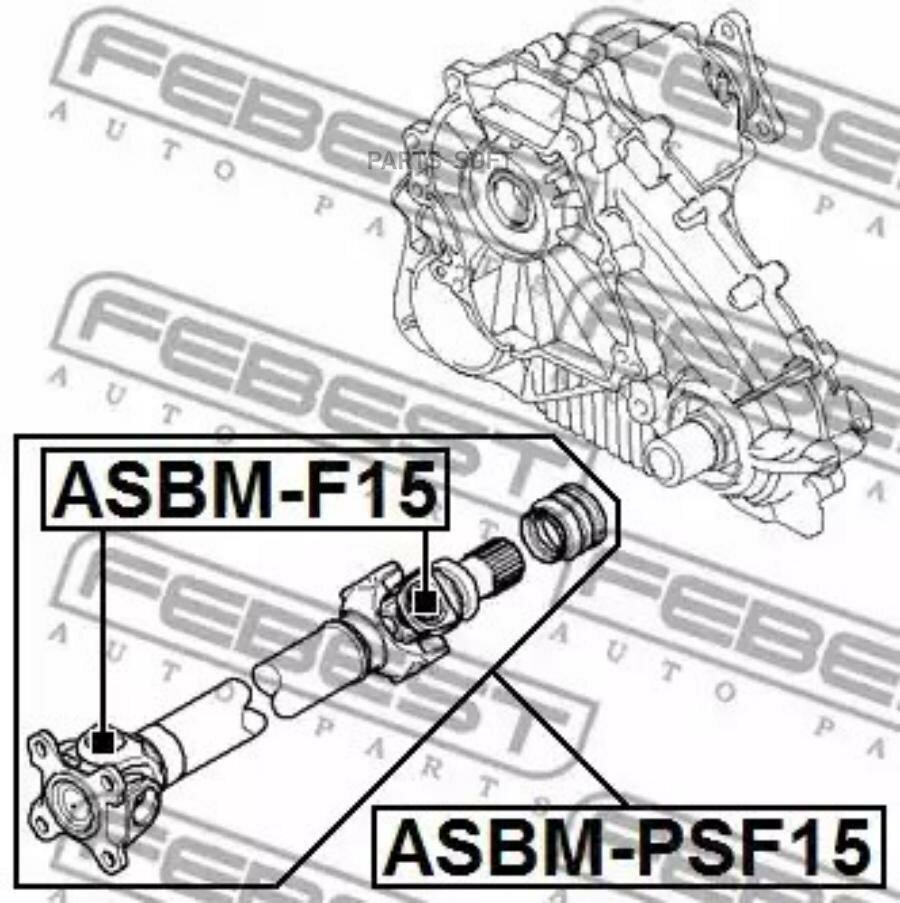 FEBEST ASBM-F15 крестовина карданного вала 24X56 BMW X5 E70 2006-2013