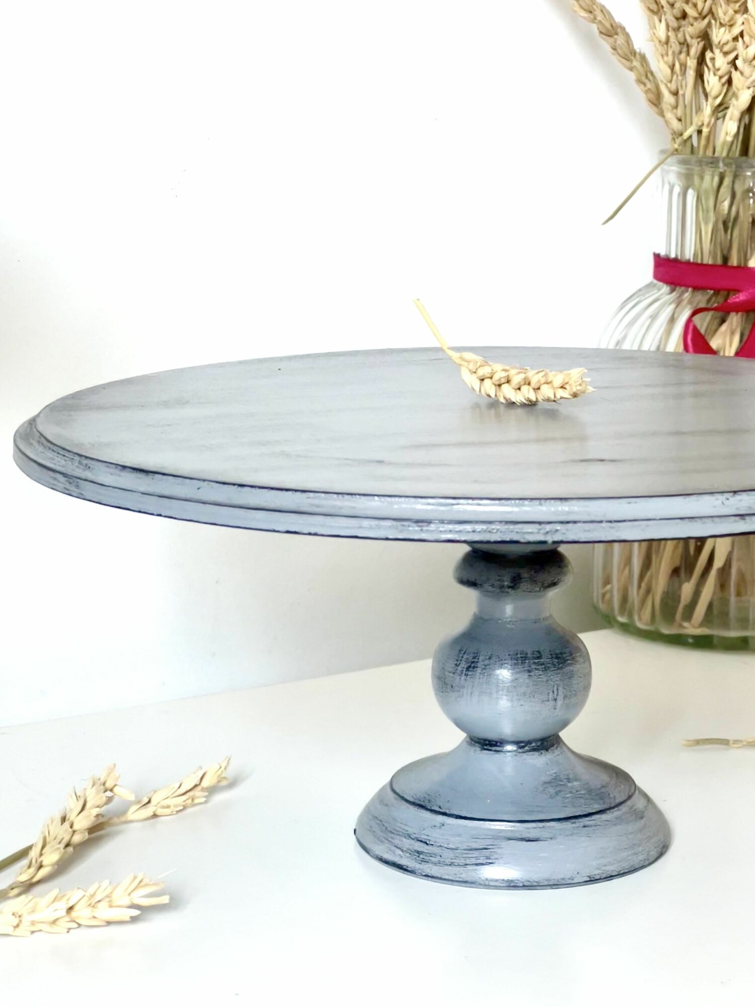 Тортовница Серый Винтаж 28 см.