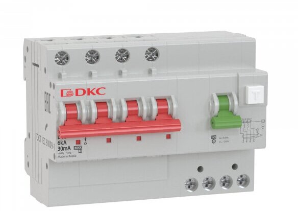 DKC YON pro АВДТ MDV63 3P+N 6A C 30mA 6kA тип A