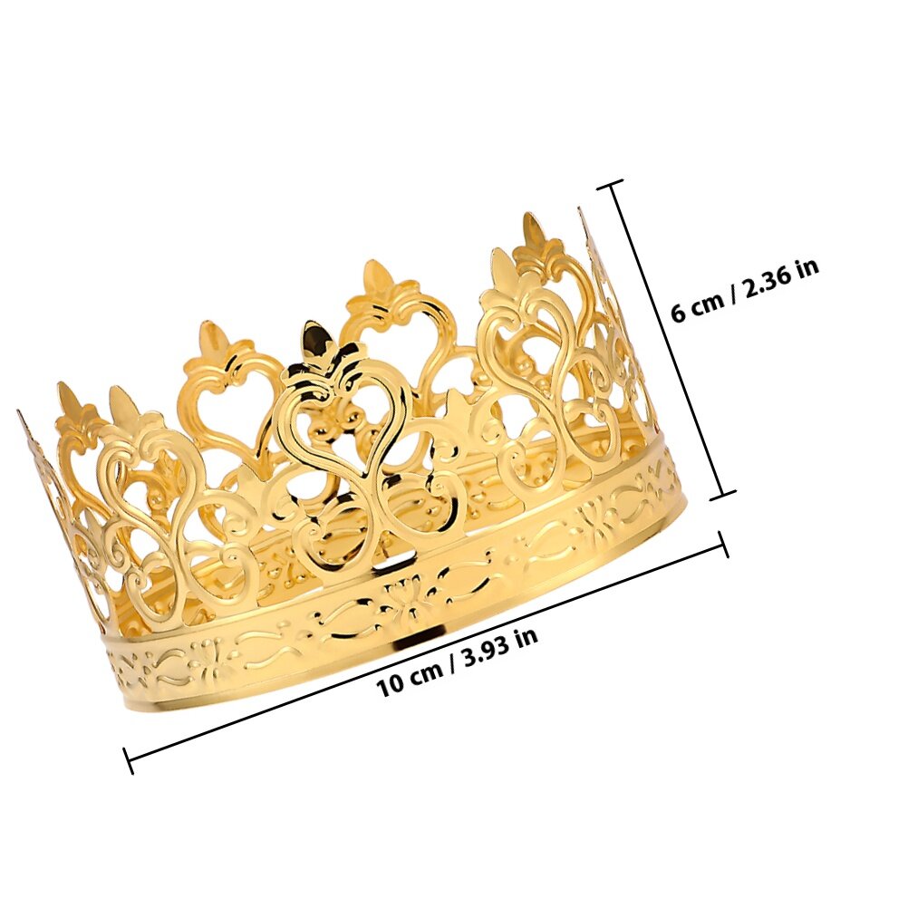 4 Штуки Корона Для Торта Мини Размер Golden 10 00X10 00X6 00См
