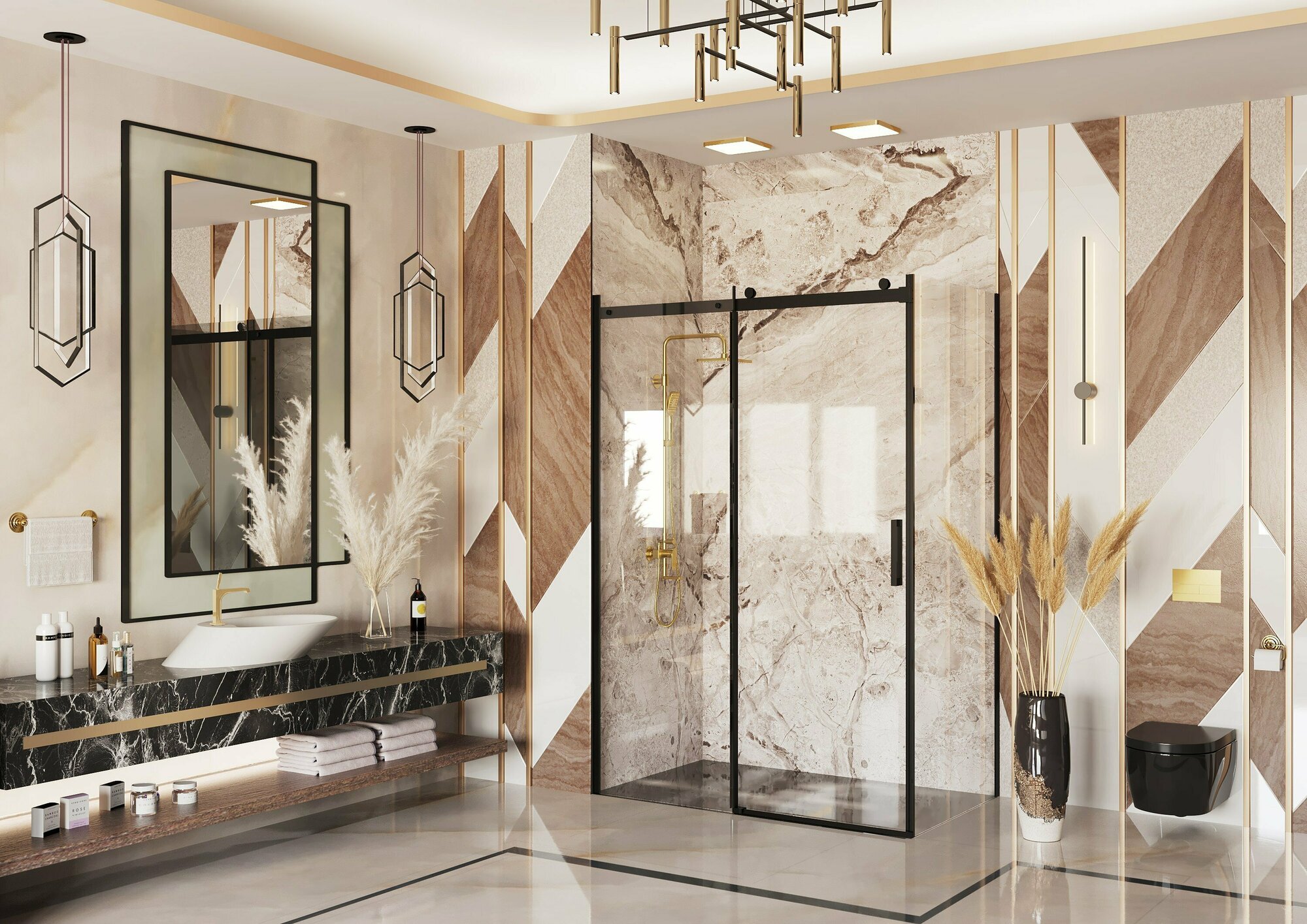 Душевой уголок Ambassador Benefit 19021203HB-80HB 140x80