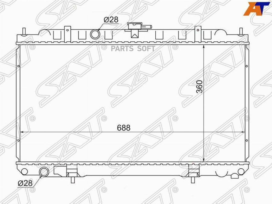Радиатор Nissan AD 99-02 / Almera 00-06 SAT NS0001-16-MT | цена за 1 шт