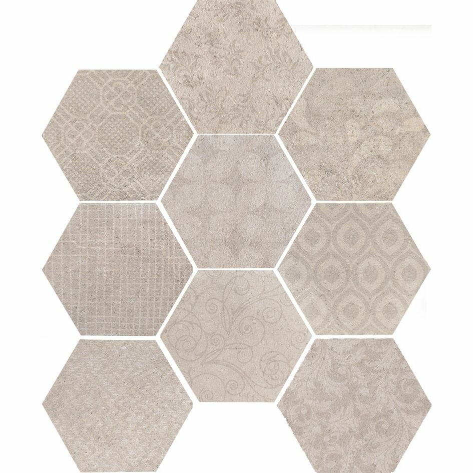 Керамогранит Cir (Кир) Riabita Il - Cotto Esagona Fabric Shabby Chic 24x27,7 см (56 B), 10472522 (0.97 м2)