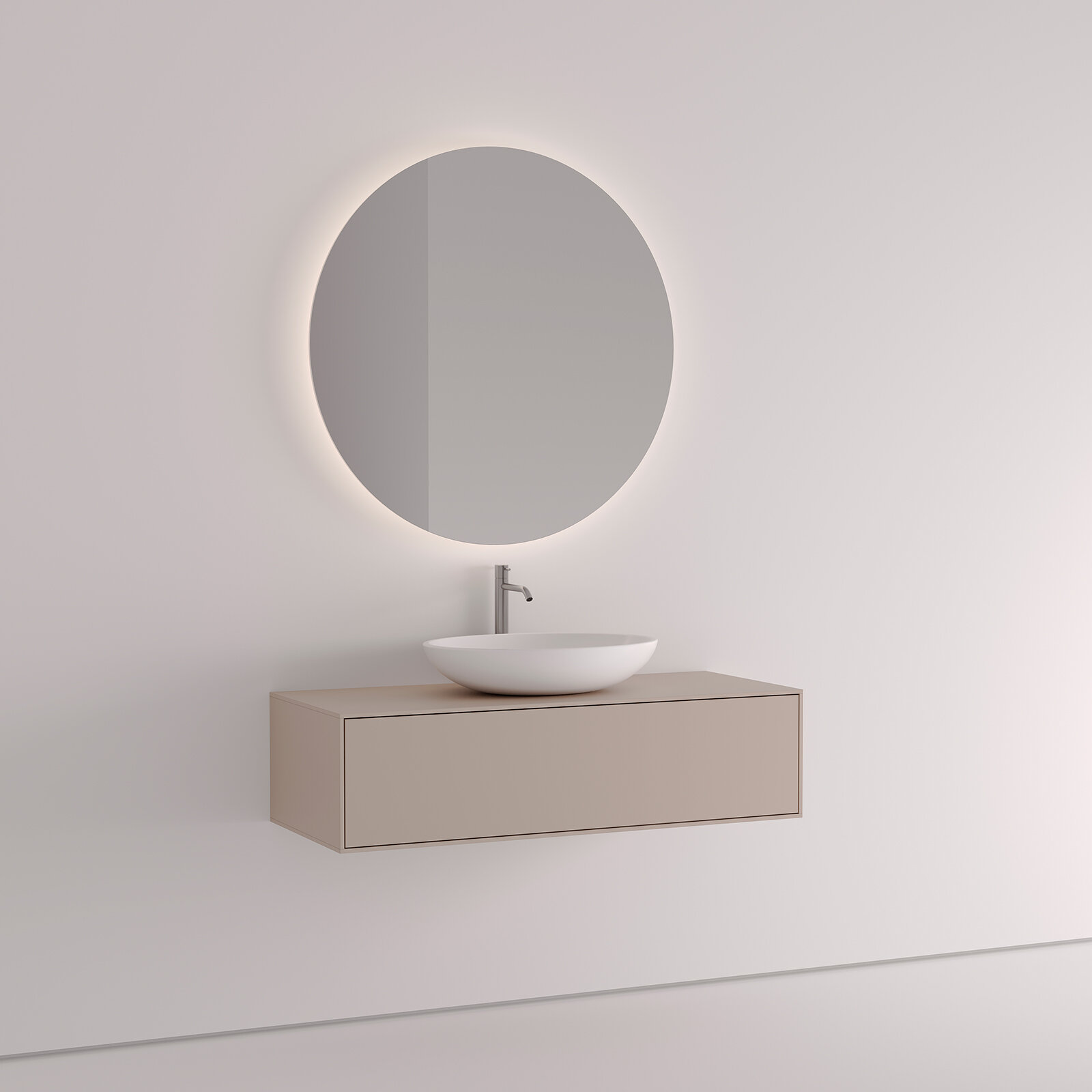 Тумба подвесная под 2 раковины 120 см. Vivomobili BEIGE ARIZONA