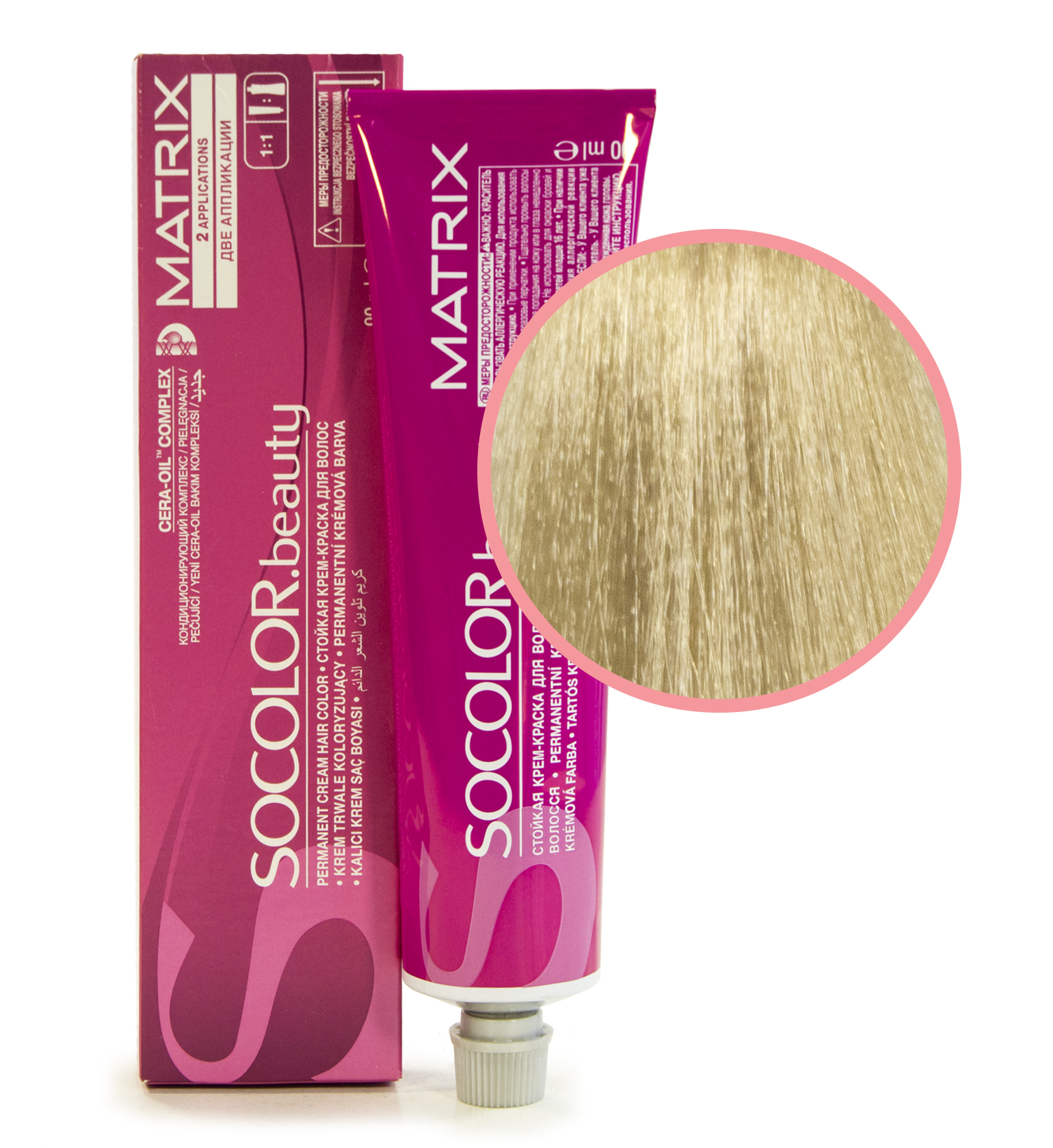 Краска для волос Matrix Socolor Beauty 10g, очень светлый блондин золотистый, перманентная, 90 мл
