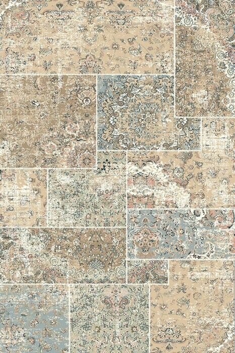 Ковер шерстяной на пол в гостиную в спальню 160х230 см бежевый винтажный современный ворс 10 мм 265159 KoverVDom