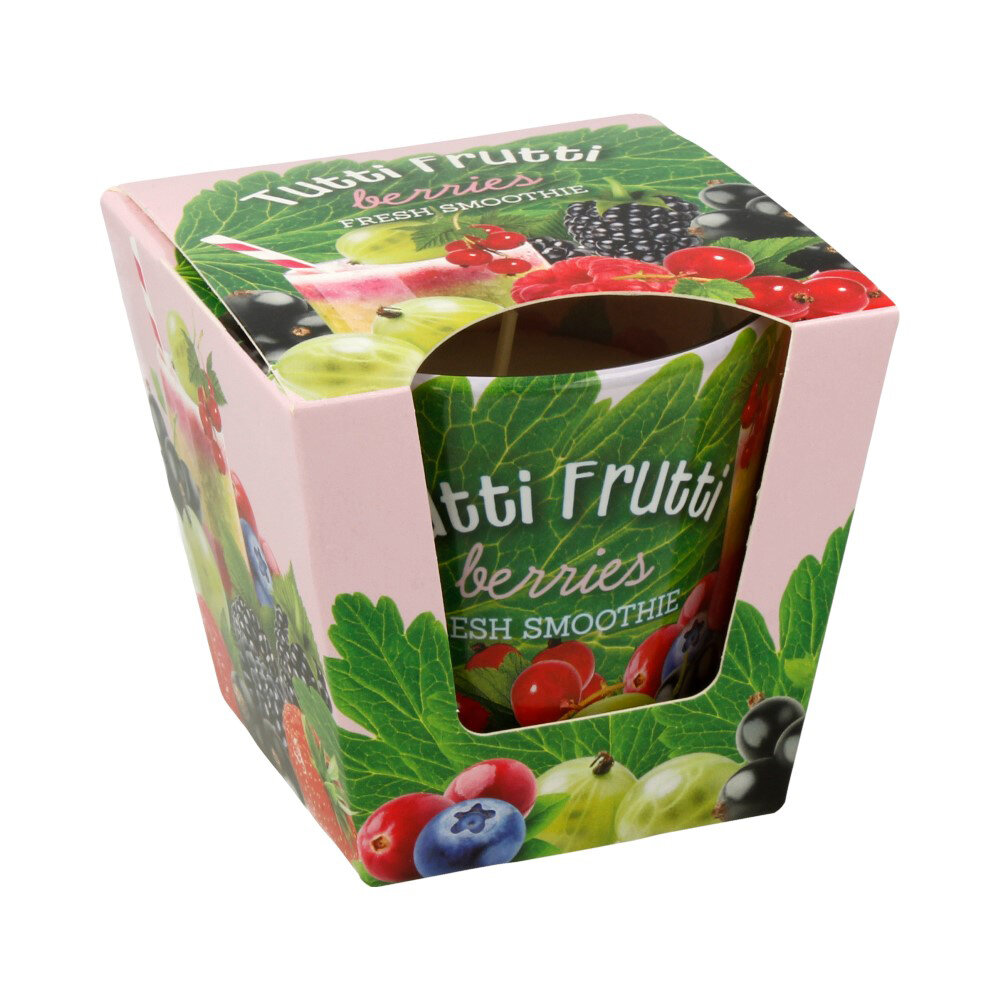 BARTEK свеча в стакане 9 х 7.5 см, 115 г, аромат Тутти Фрутти стильный элемент декора