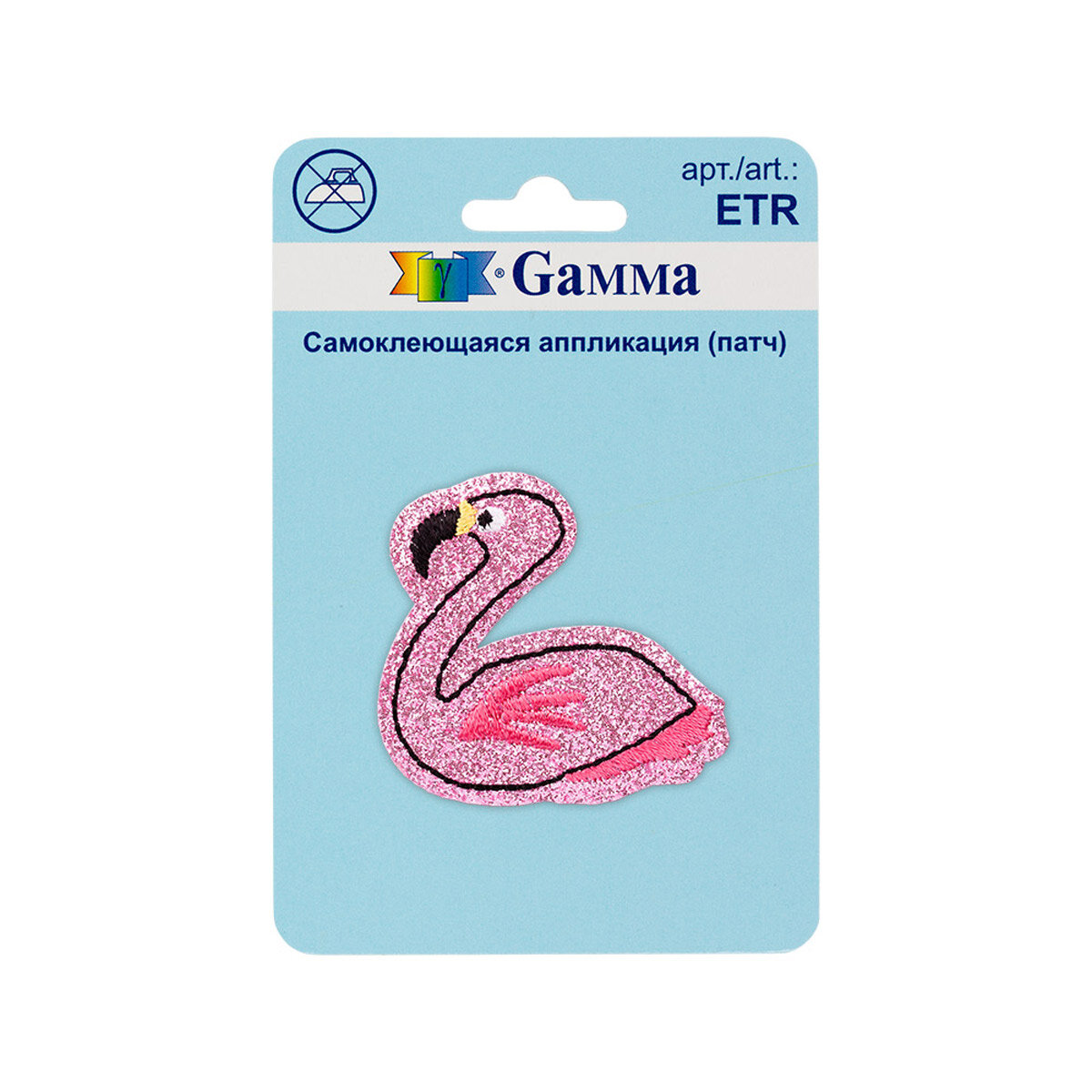 Gamma ETR Аппликация самоклеящаяся №02 Фламинго 4.6×4.3 см 01-205 патч одежды 1шт