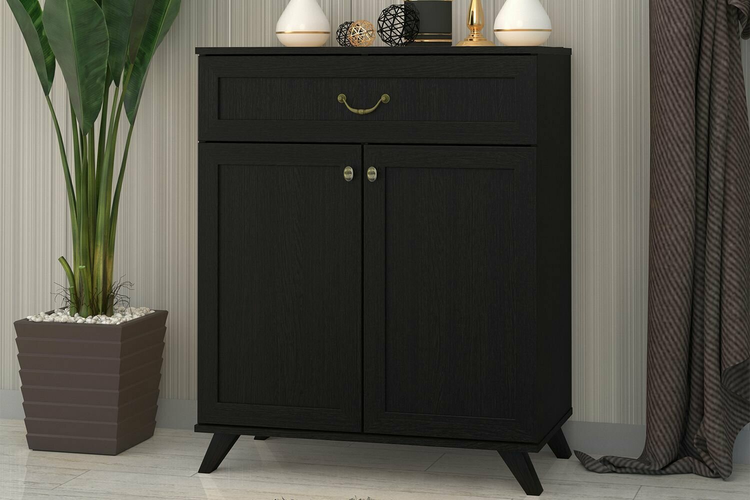 Комод Ренди 24М 80х40х100 венге цаво, рамка квадро МДФ, ножка №1