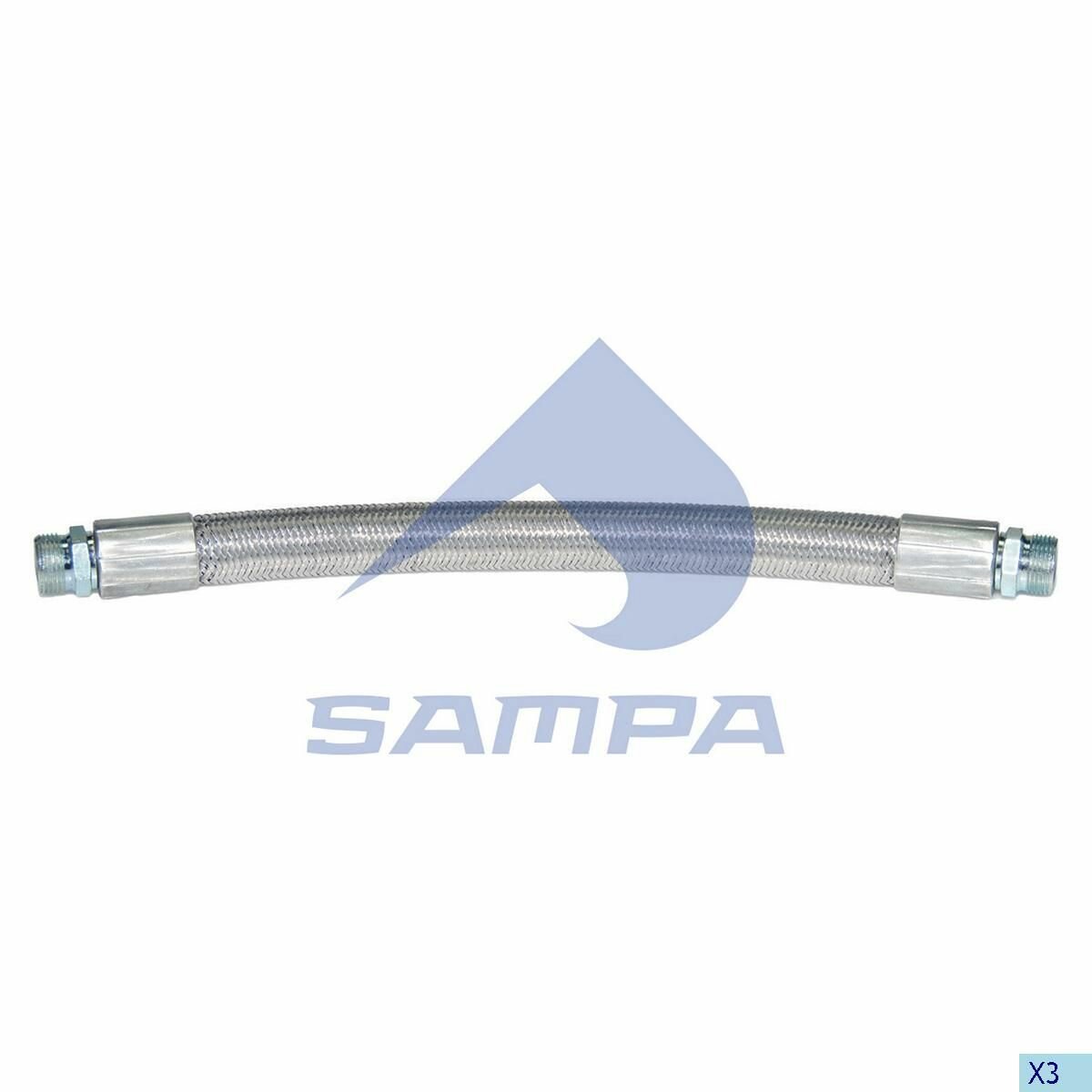 Шланг компрессора L-420mm MAN TGA/TGS 021.091 SAMPA
