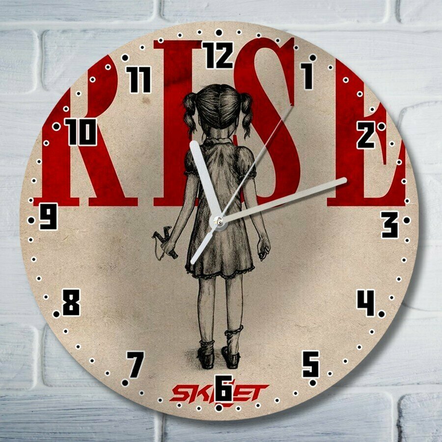 Настенные часы УФ с рисунком музыка Skillet - 3821