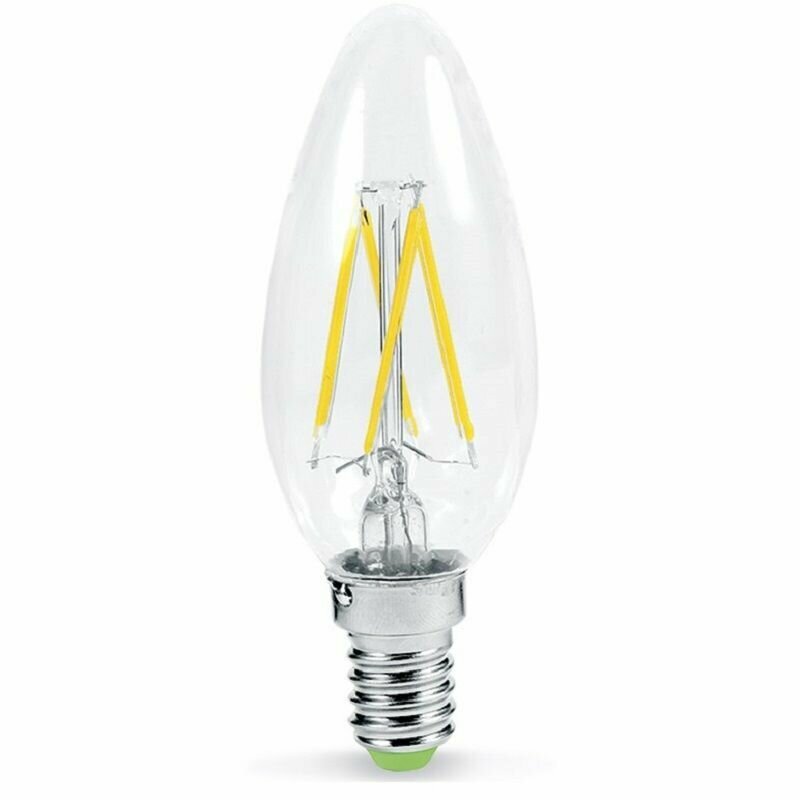 Лампа LED FILAMENT Е14 Свеча 220v 7Вт 4000К D35*105мм Прозрачная колба 630Лм