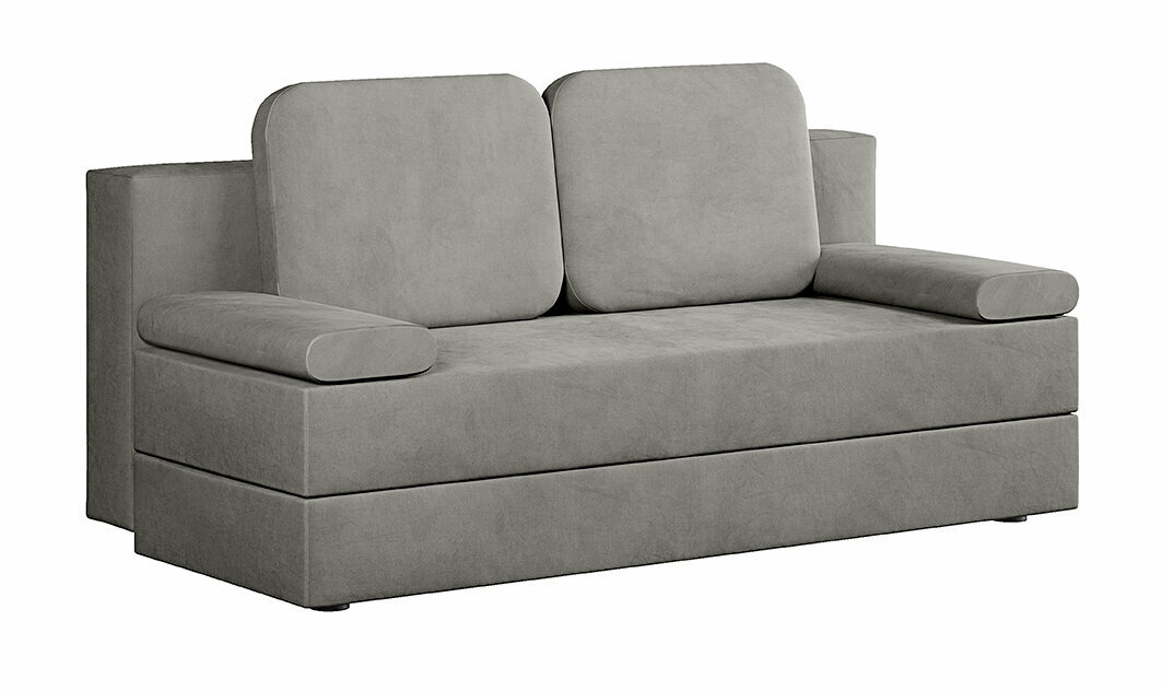 Диван раскладной еврокнижка Аура 3 в цвете серый (велутто 21)