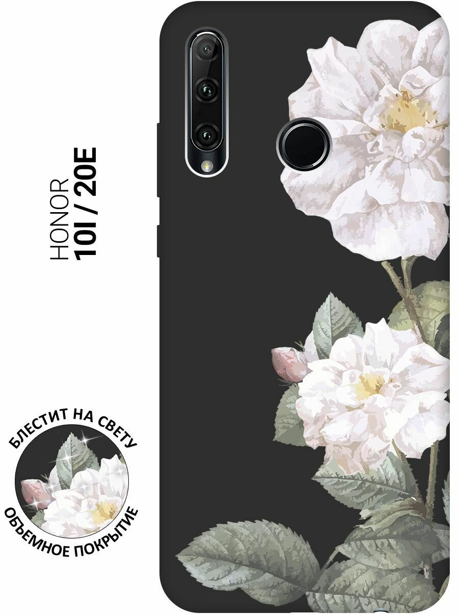 Матовый Soft Touch силиконовый чехол на Honor 10i, 20e, Хонор 10 ай, 20е с 3D принтом "Avo-Swimming" черный
