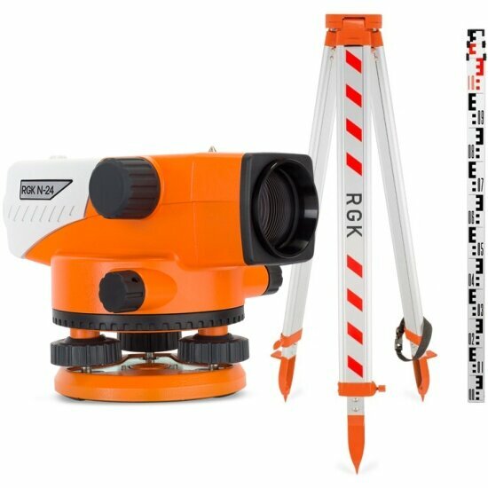 Оптический нивелир Rgk N-24 + штатив S6-N + рейка AMO S4