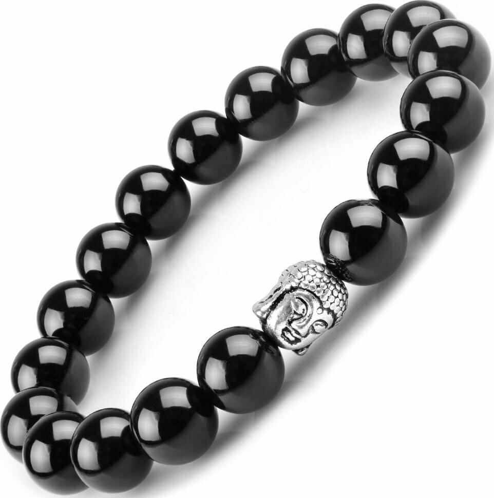 Плетеный браслет, оникс