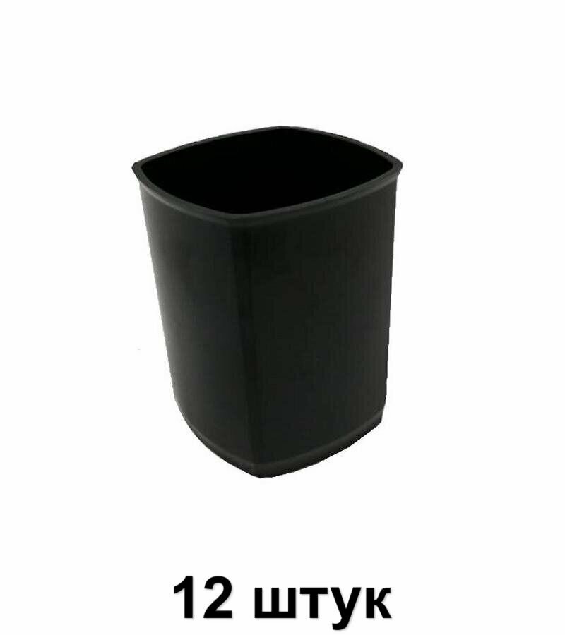 Attache Economy Подставка-стакан для канцелярских принадлежностей Office, черный, 12 шт