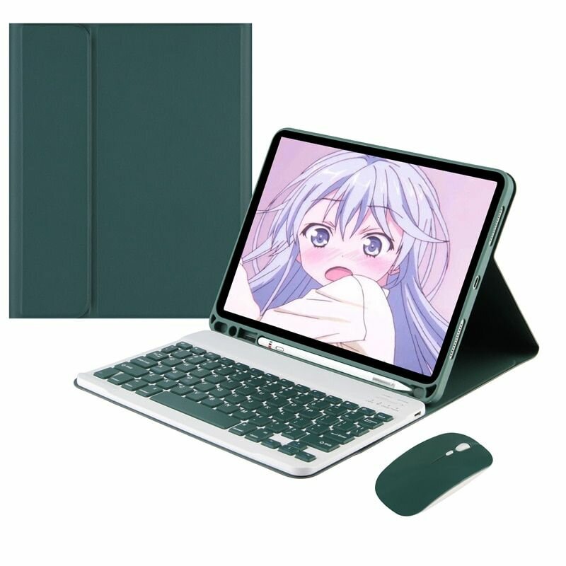 Чехол с клавиатурой MyPads для Apple iPad Mini (6-го поколения) 8.3', небесно-зеленый