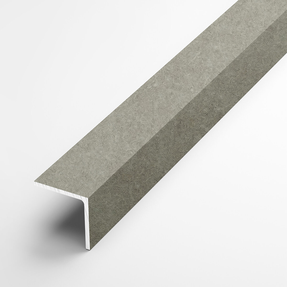 Уголок алюминиевый 20х20 мм, длина 2,7 м, профиль угловой внешний Лука УП 06-27, декор бетон сильвер 058