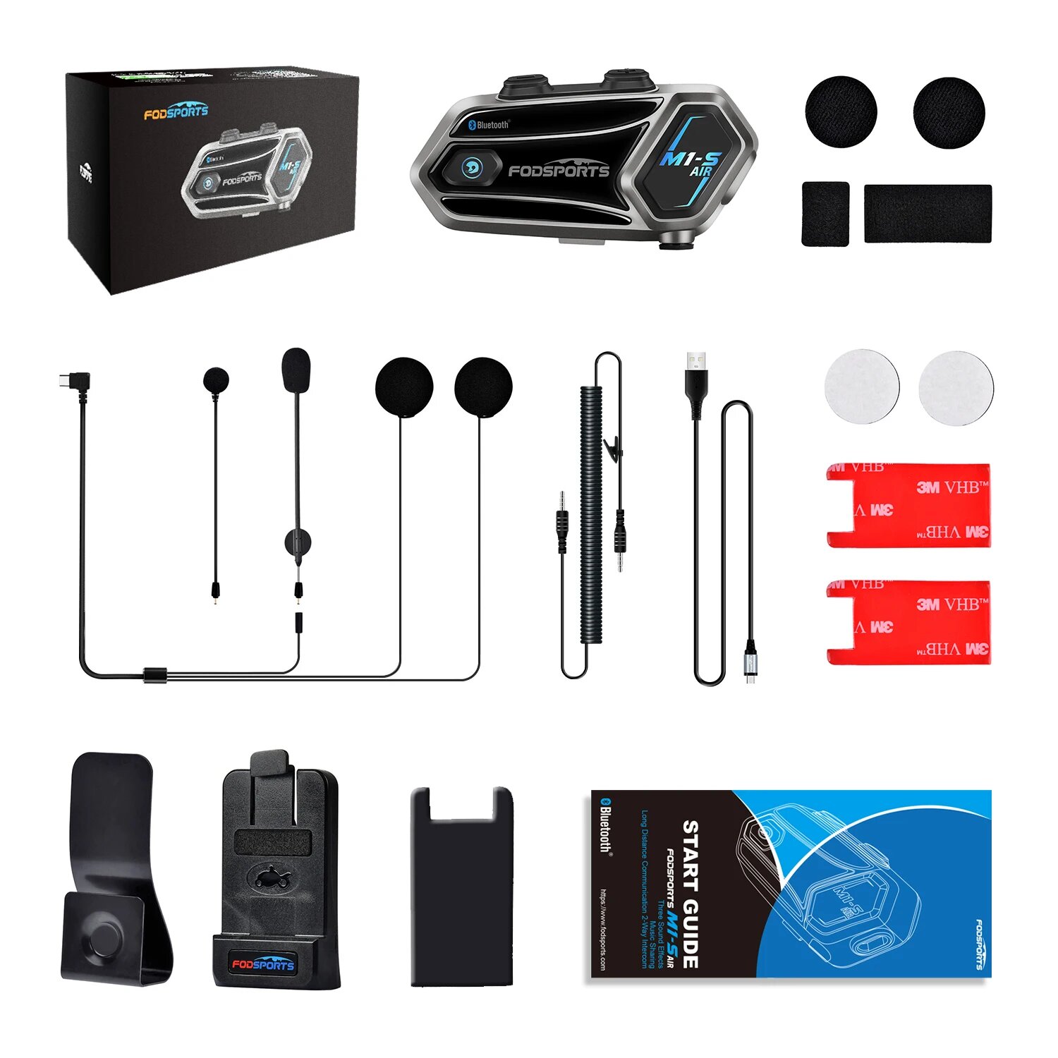 Bluetooth-Интерком Fodsport M1S Air для мотоциклетного шлема, гарнитура для мотошлема шлем для мотоцикла, мотогарнитура для шлема