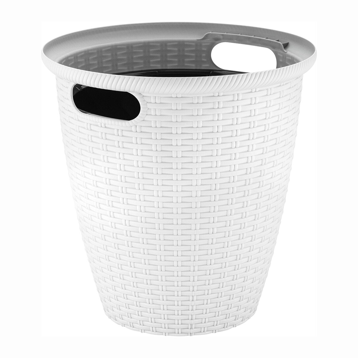 Кашпо напольное InGreen Rattan, с внутренним горшком, 10 л, белоснежный жасмин