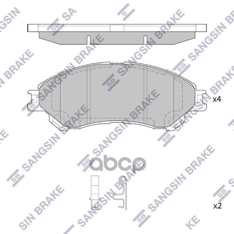 Колодки тормозные передние GP4212 Hagen GP4212 Sangsin brake арт. GP4212