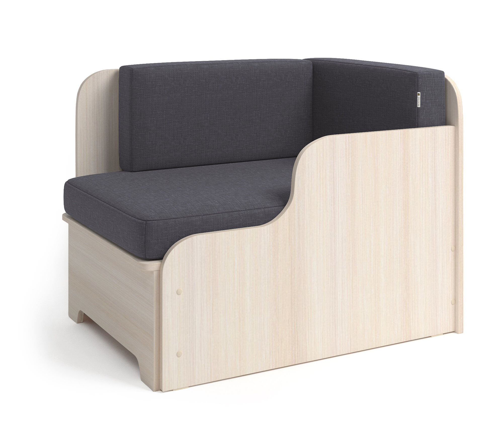 Диван кушетка Мелодия правый серый