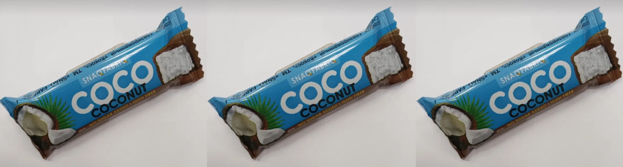 Батончик Snaq Fabriq COCO COCONUT, глазированный с начинкой кокос, с высоким содержанием клетчатки, 40 гр, 3 шт