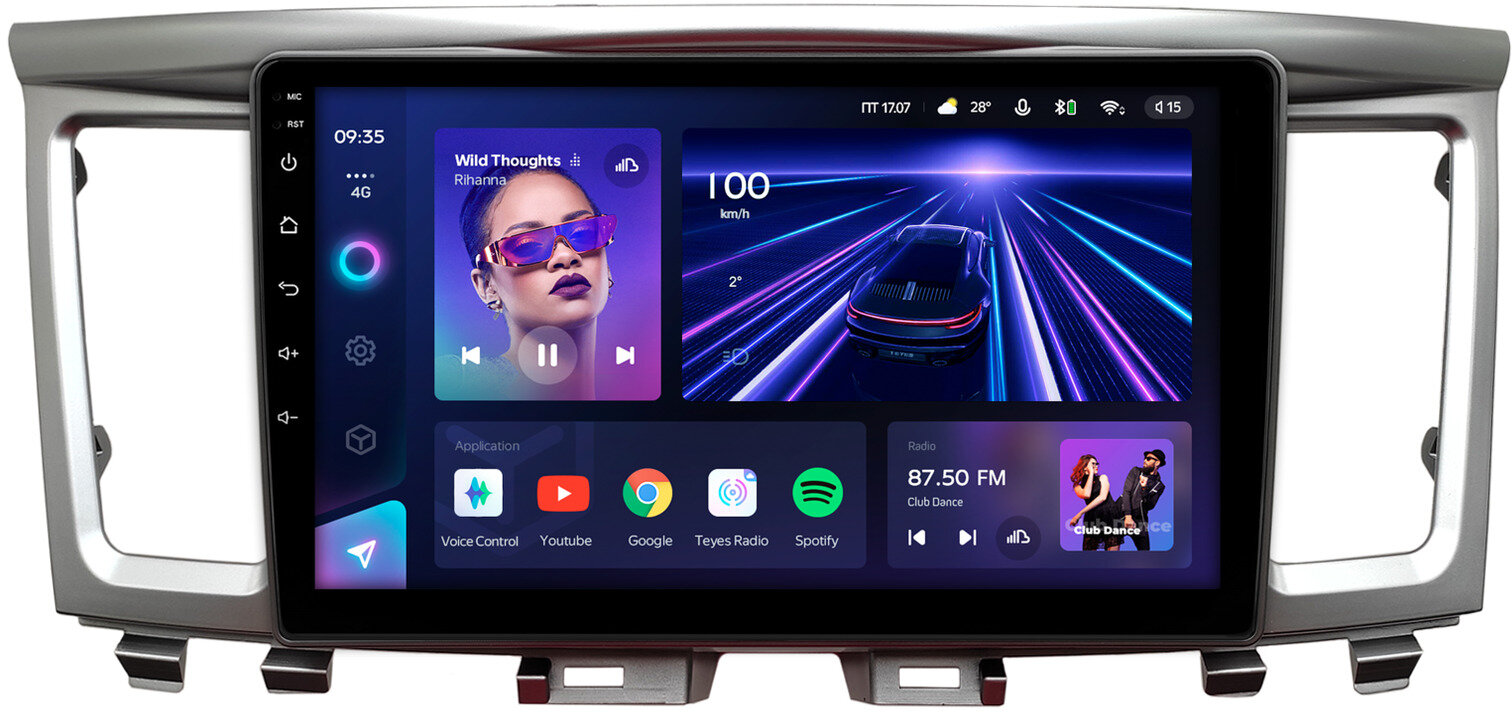 Штатная магнитола Infiniti QX60 2016-2020 Teyes CC3 4/64 9" RM-9-006 Android 10 (4G-SIM, DSP, QLed)