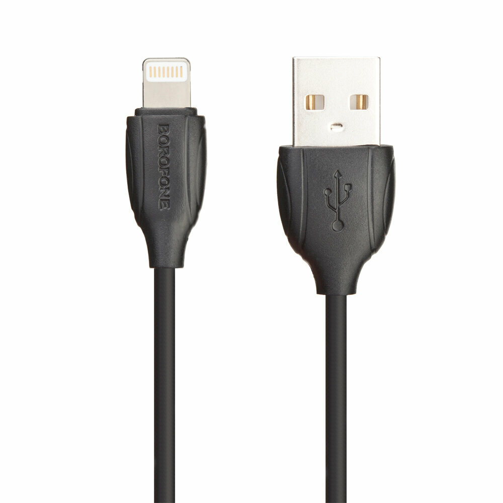 USB кабель BOROFONE BX19 Benefit Lightning 8-pin, 2.4А, 1м, PVC (черный)