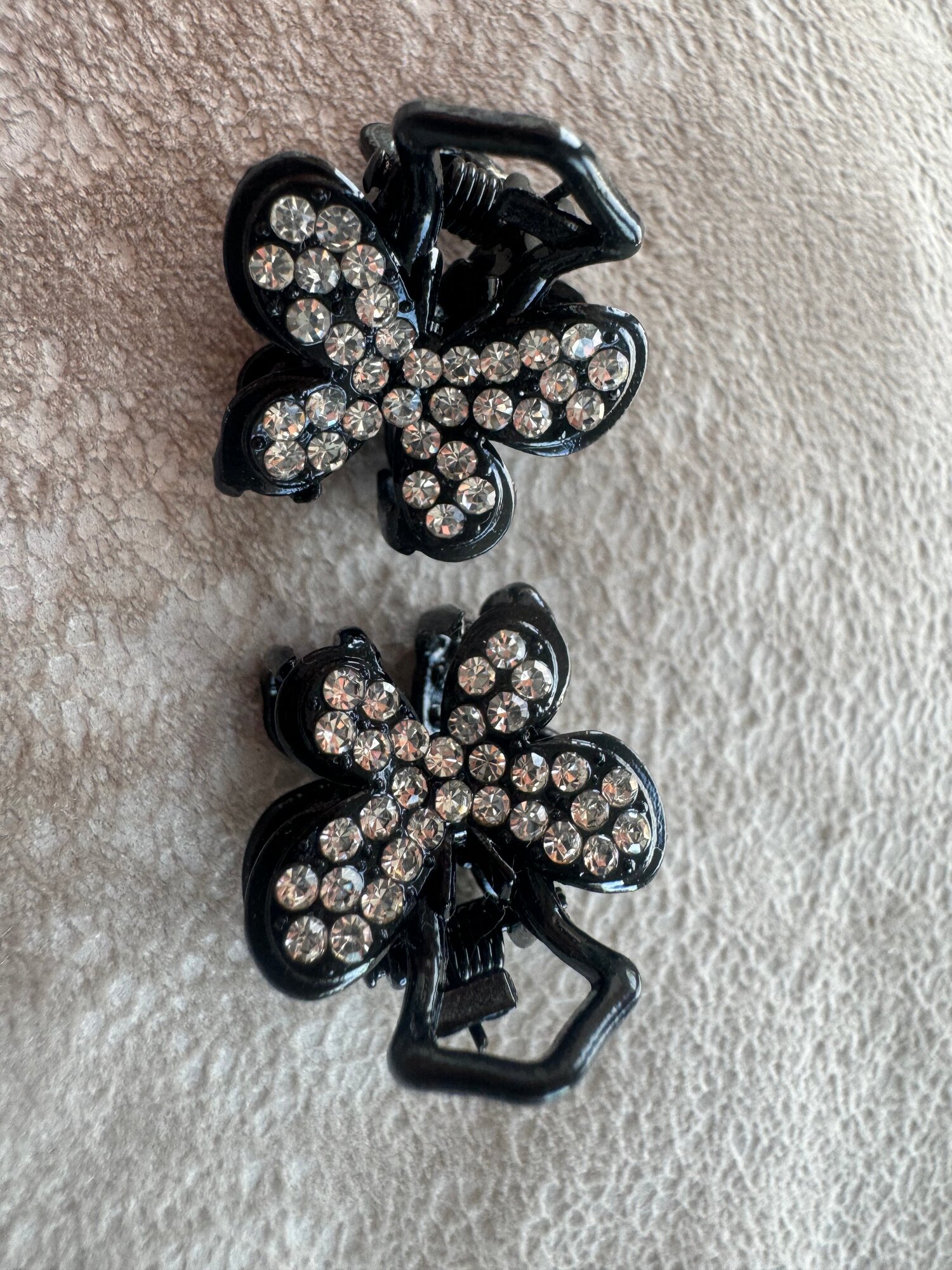 Крабики для волос маленькие металлический -2 шт. черные