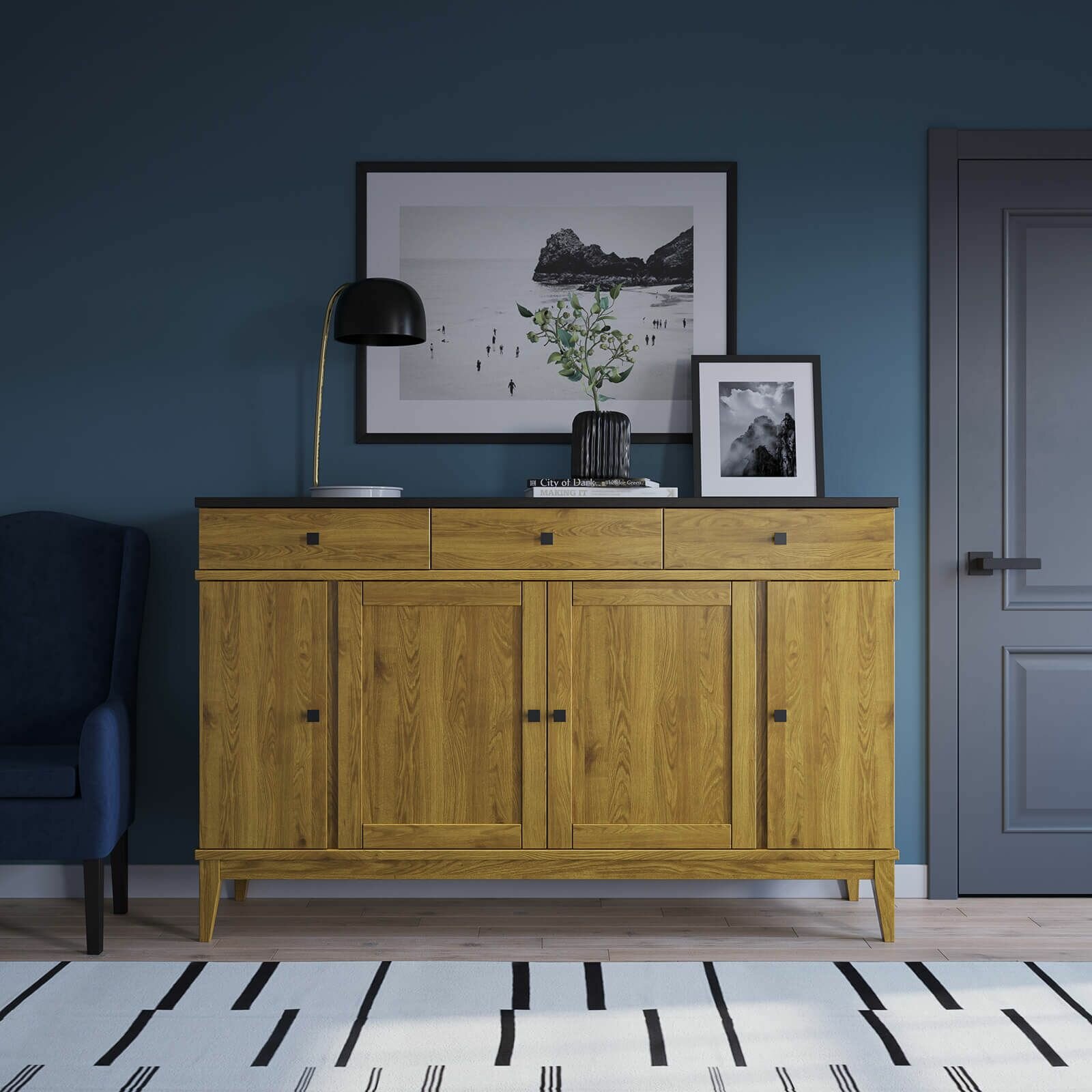 Тумба ММЦ Гостиная Бон Вояж 223 (ФА) (антик №24/колониал) из массива сосны