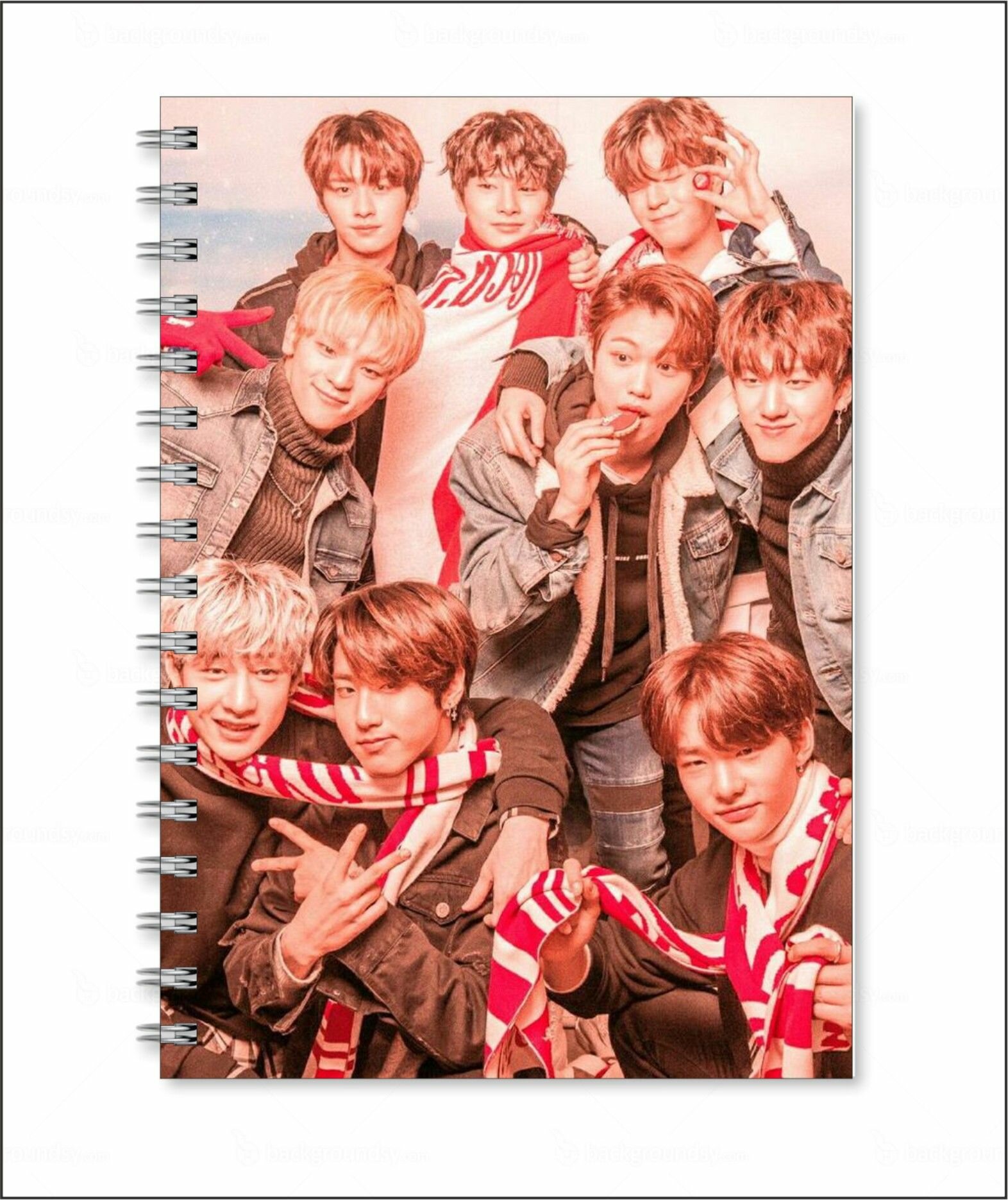 Тетрадь формата А5 с принтом "Stray Kids", Страй кидс