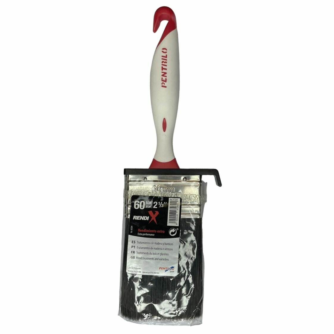 Кисть флейцевая 60 мм Pentrilo Rendix, трехкомпонентная, серия 72, синтетика 97260