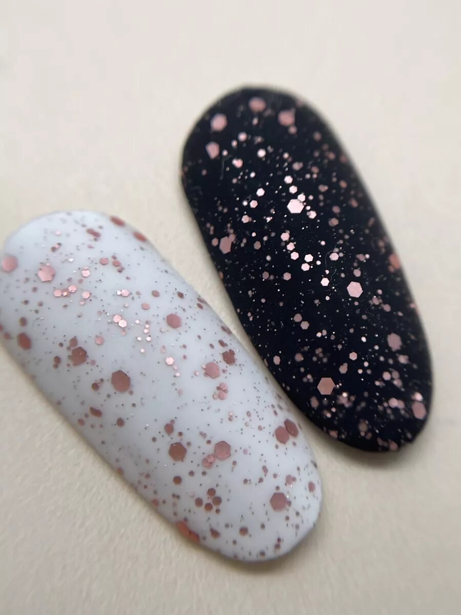 Топ матовый с розовыми блёстками Milky Way 02