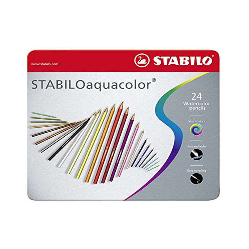 Карандаш Stabilo Aqua Color, водорастворимый, дерево, 24 цвета