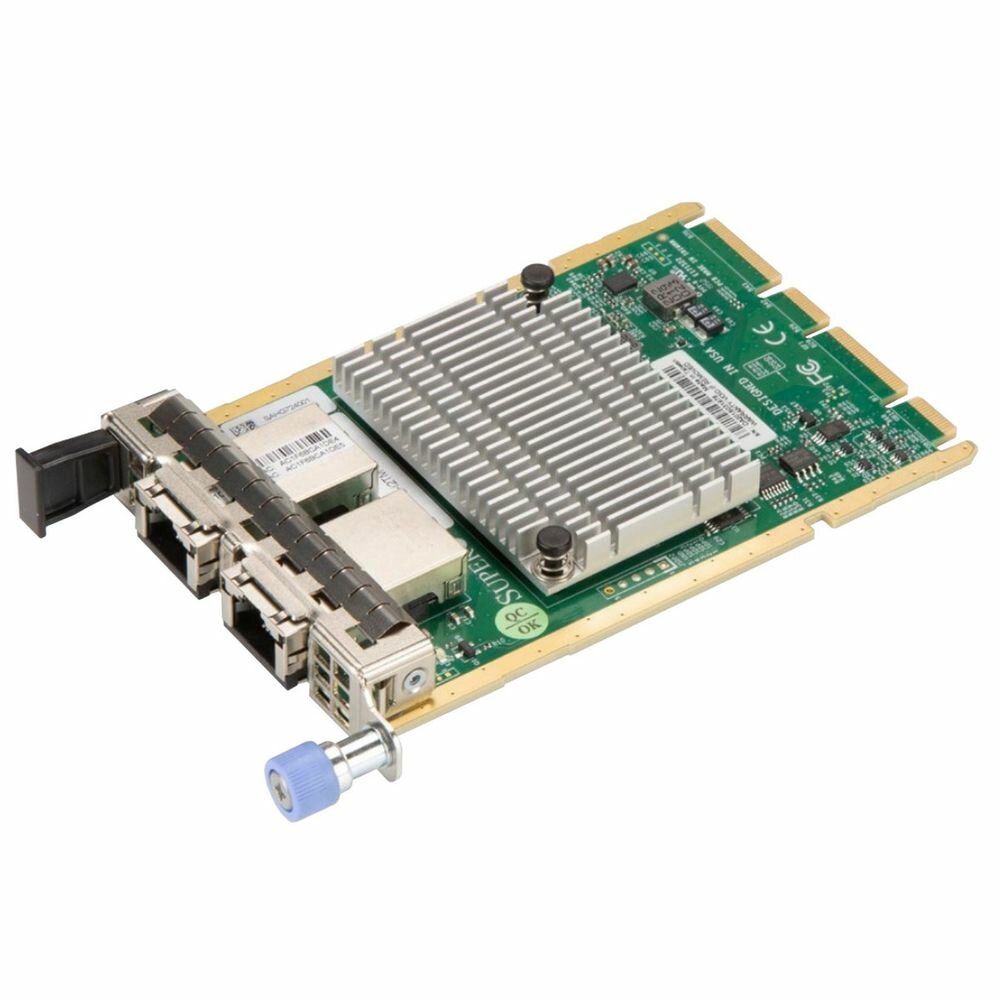 Сетевой адаптер SuperMicro AOC-ATG-i2TM, 10 Gbps, зелёный, бесшумный
