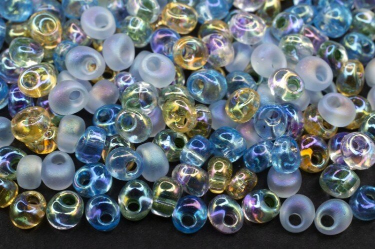 Бисер японский MIYUKI Magatama 4мм MIX20 прерия, микс Prairie, 10 грамм