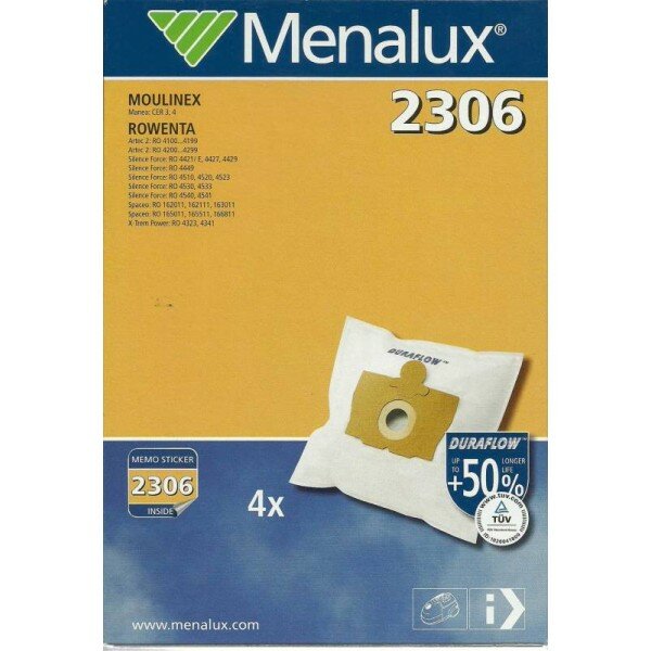 Комплект пылесборники Menalux 2306 для пылесосов ROWENTA тип ZR 0015