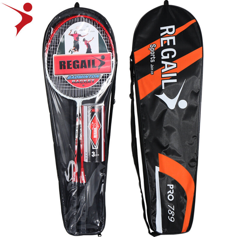 Прямая продажа: два ракетки, три воланчика, набор ракеток для бадминтона, удобный губчатый захват, набор из 796 ракеток для бадминтона
