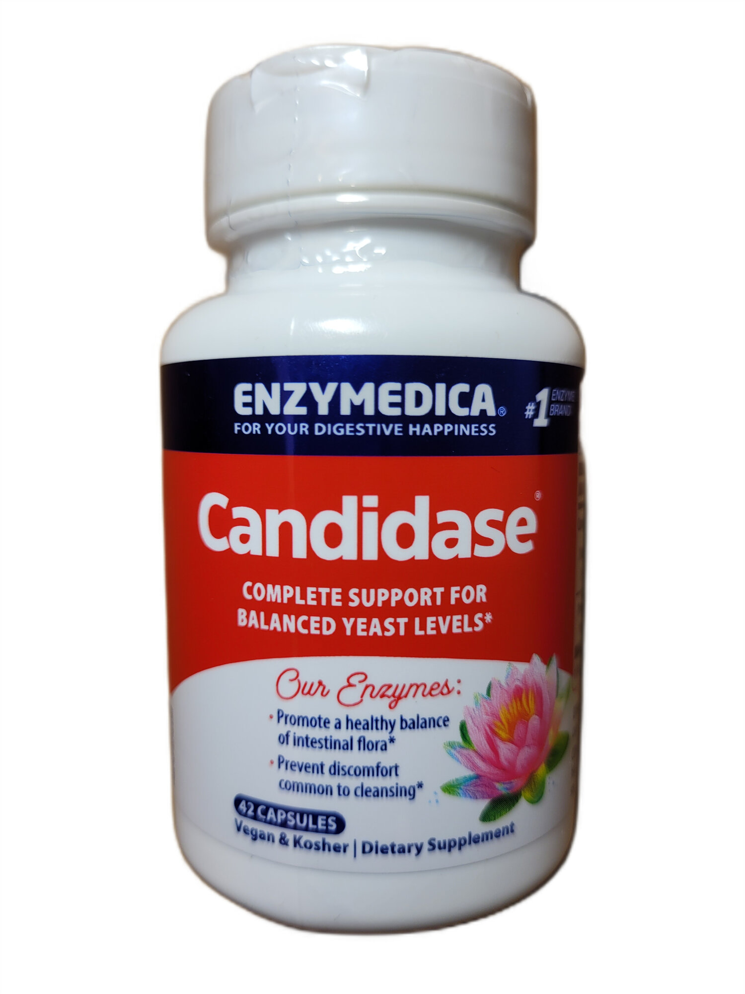 Кандидаза Enzymedica Candidase, ферменты энзимы для пищеварения, 42 капсулы