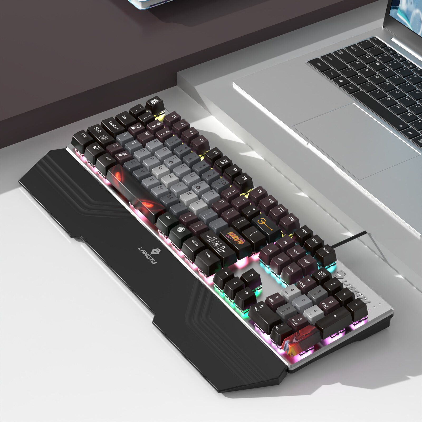 Клавиатура Langtu G700, PBT Hokage Theme, черная, магнитная подставка