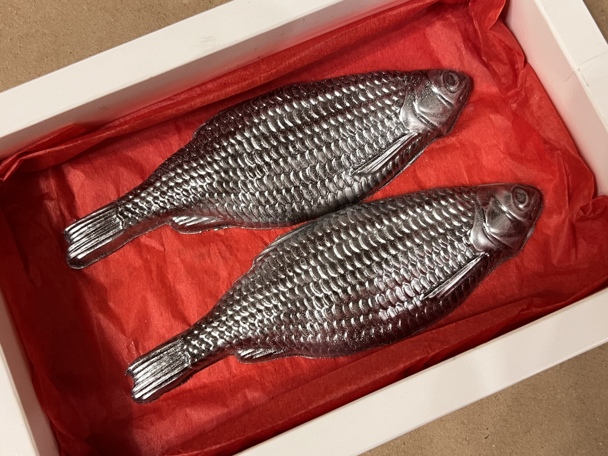 Шоколадный набор "Рыбки - воблы", молочный шоколад, ручная работа