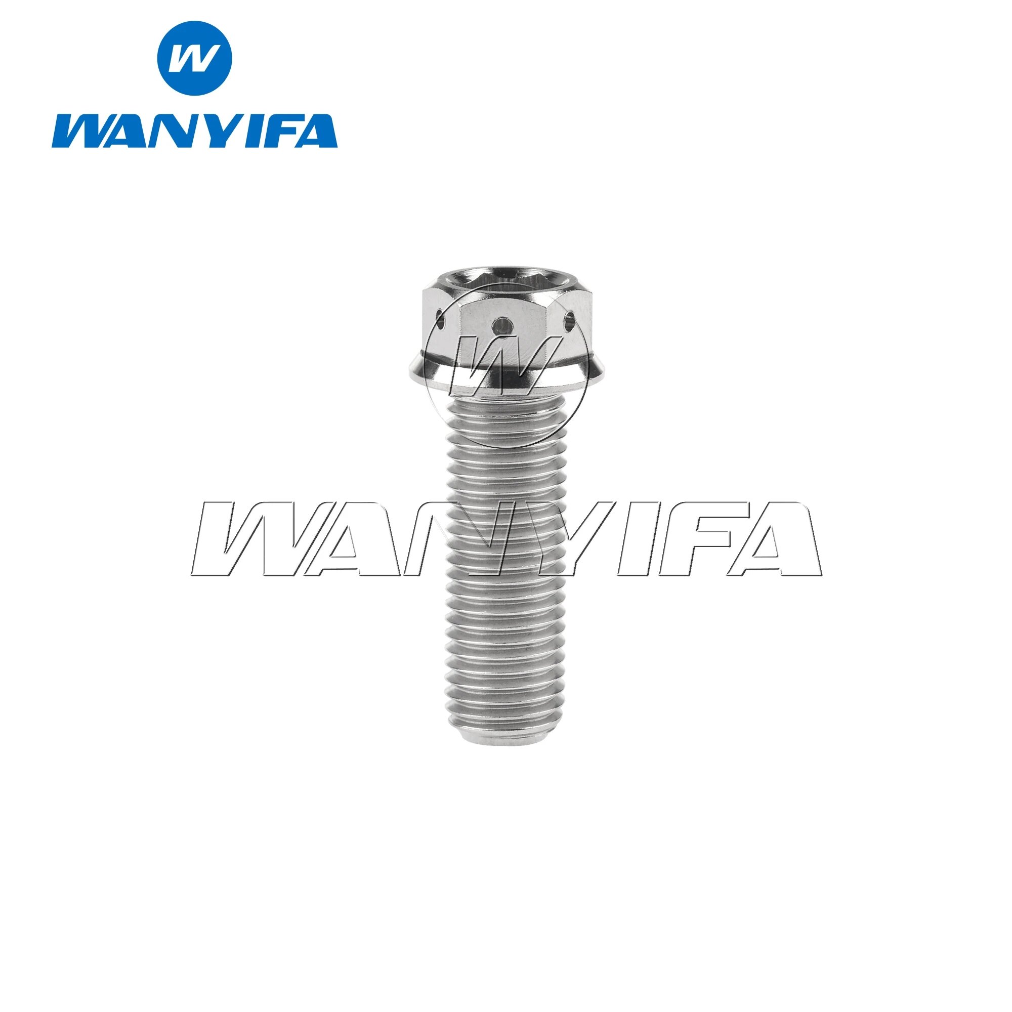 Титановый болт Wanyifa M10x20~90 мм Titanium, Pitch 1.25, 60mm