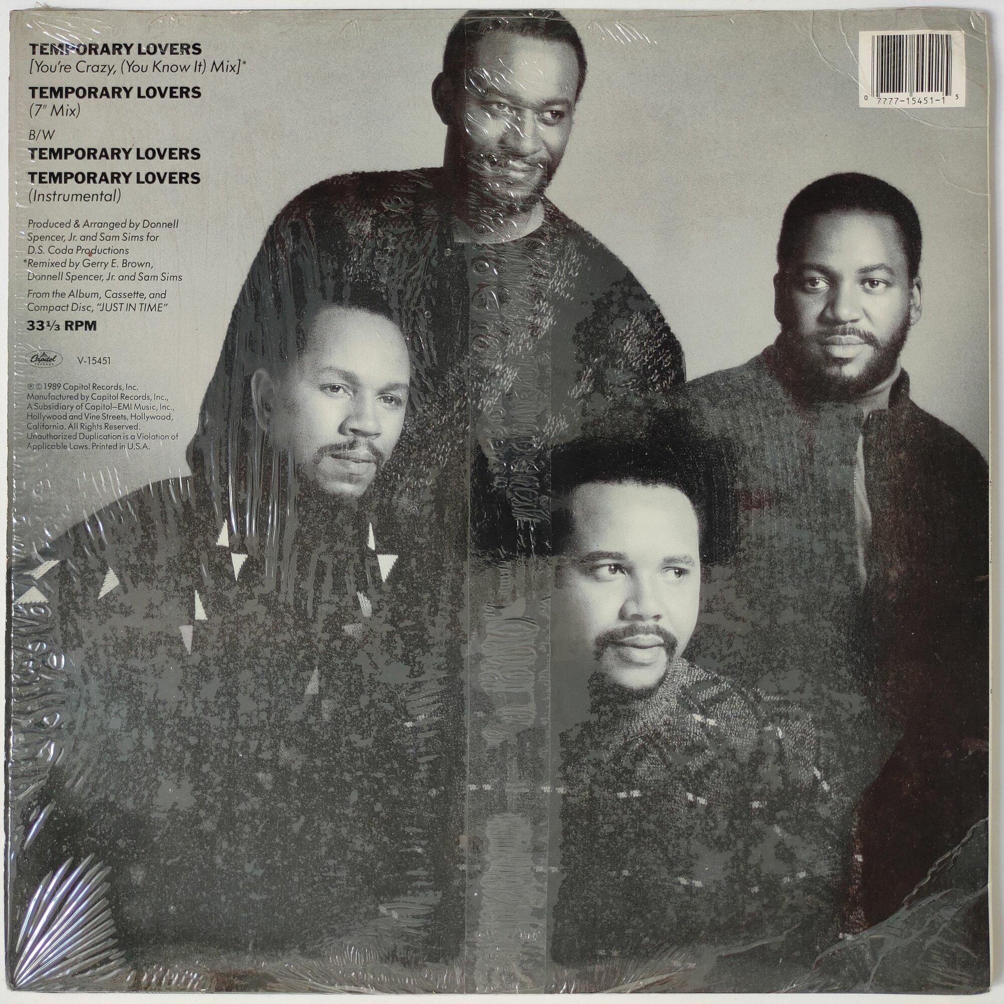 Пластинка The Controllers - Temporary Lovers (US, 1989) — фото 1