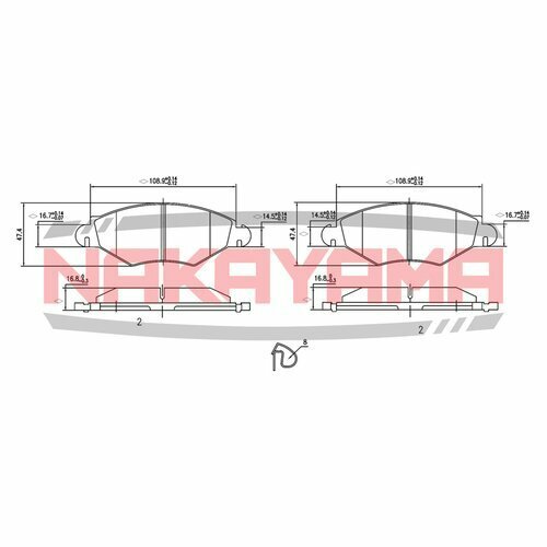 Колодки тормозные дисковые Nakayama HP8388NY