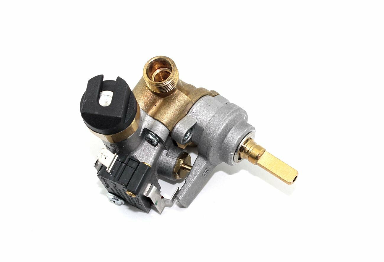 Кран средней газовой конфорки Krona 30403100170, с клапаном газ контроля