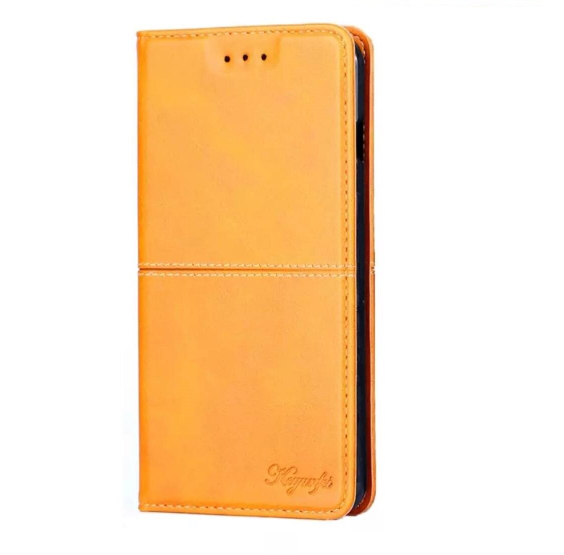 Чехол-книжка MyPads Cuciture Eleganti для iPhone XS Max (Айфон 10С Макс/ ХС Макс / Икс С Макс) из импортной эко-кожи прошитый прострочкой Ретро бежевый с магнитной крышкой.