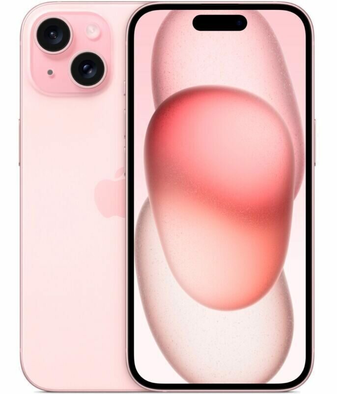 Смартфон Apple iPhone 15 128 ГБ, Dual: nano SIM + eSIM, Pink (розовый)