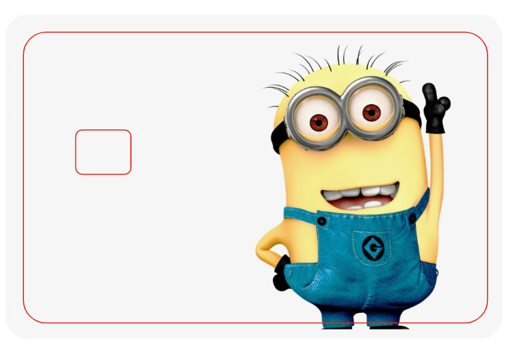 Наклейка на банковскую карту, стикер на карту, Миньон